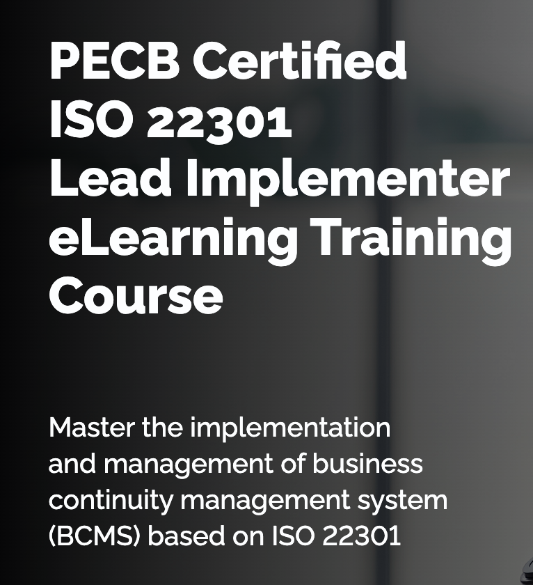 ISO 22301 (Sistem za upravljanje neprekinjenega poslovanja) Lead ...